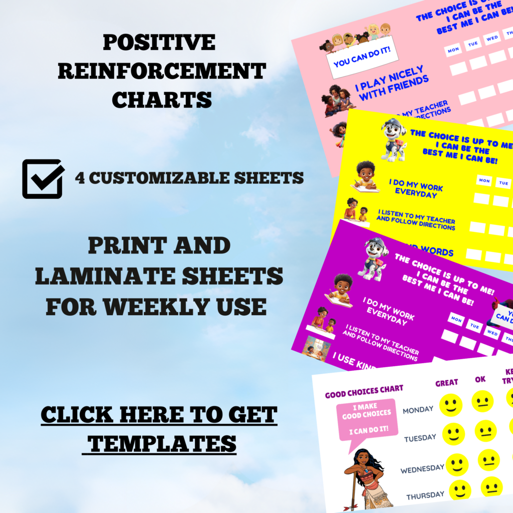 Editable Positive Reinforcement Charts – Sapphire Lynne
